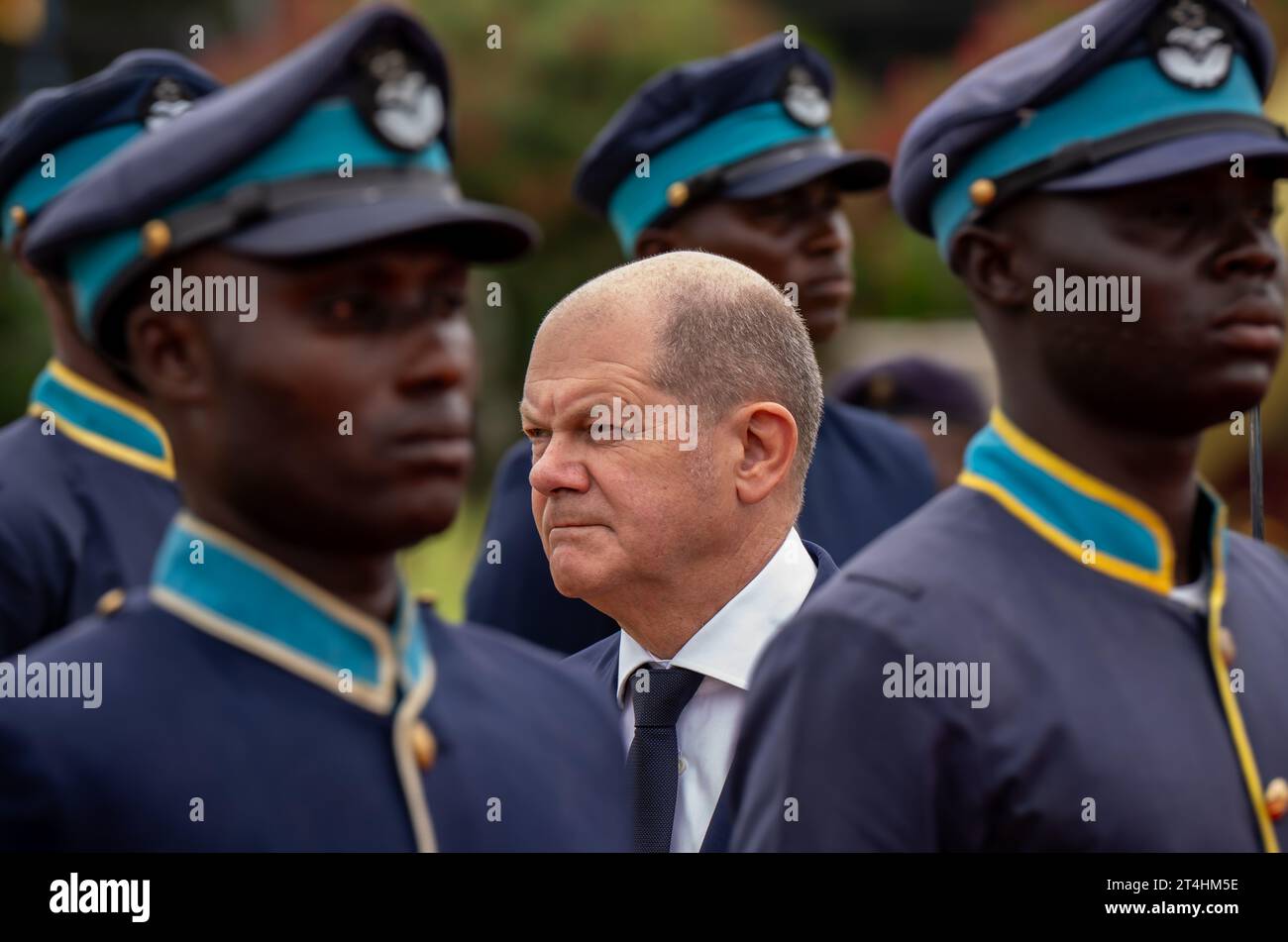 Accra, Ghana. 31st Oct, 2023. German Chancellor Olaf Scholz (SPD) is ...