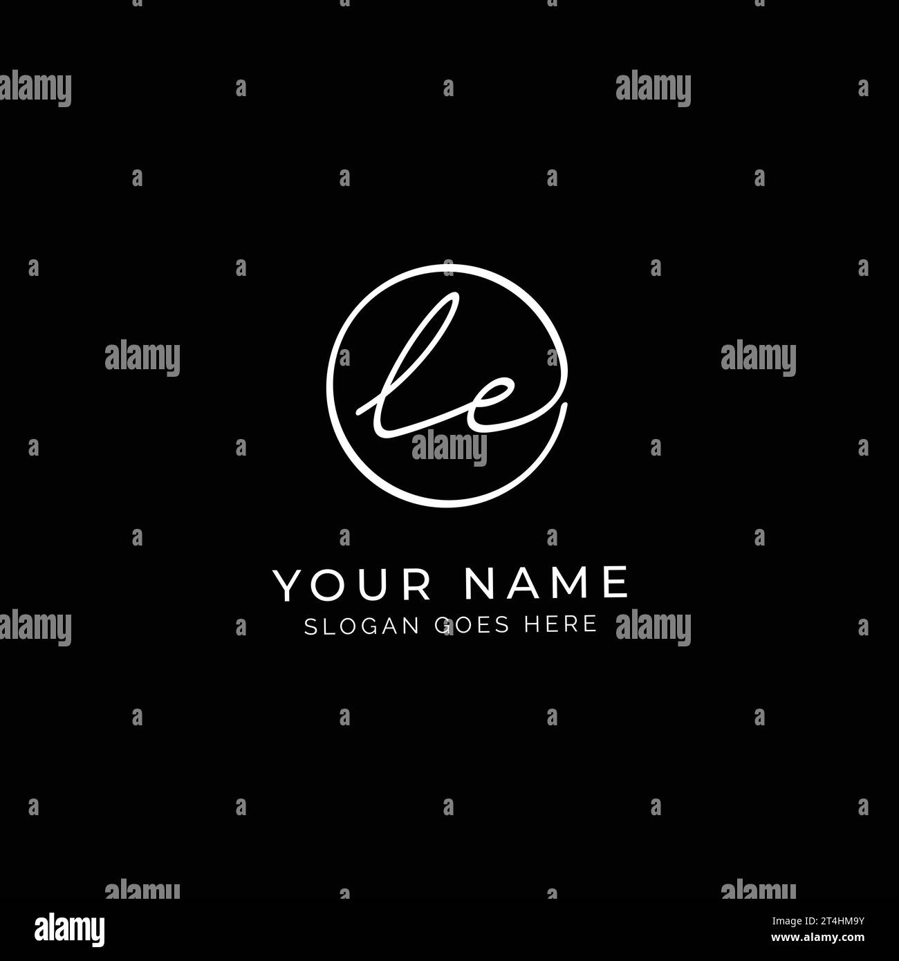 L, E, LE Initial letter handwritten and signature vector logo. Business ...