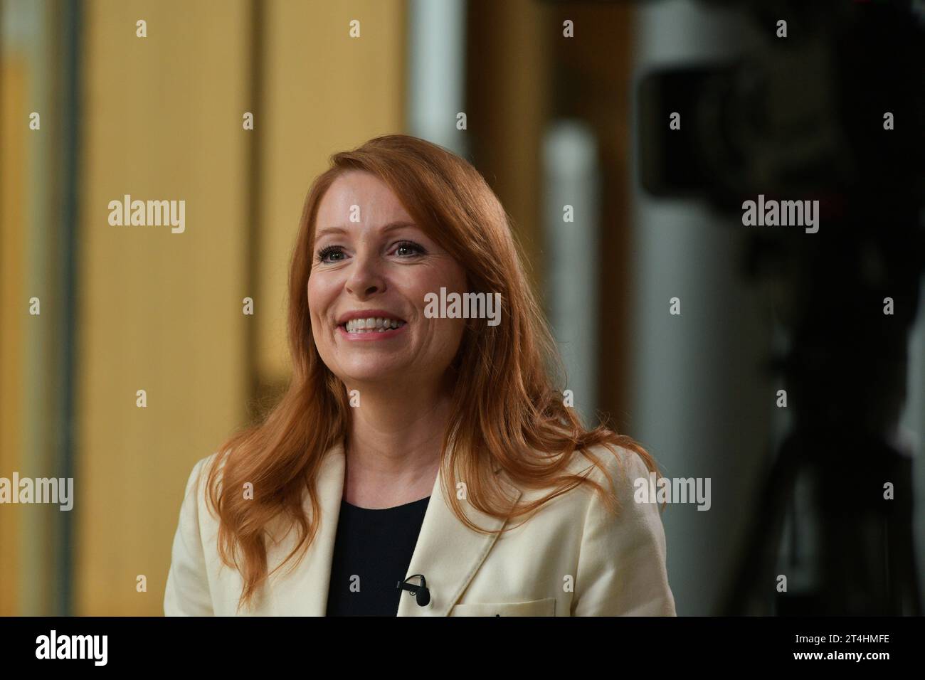 Edinburgh Scotland, UK 31 October 2023. Ash Regan MSP does media ...