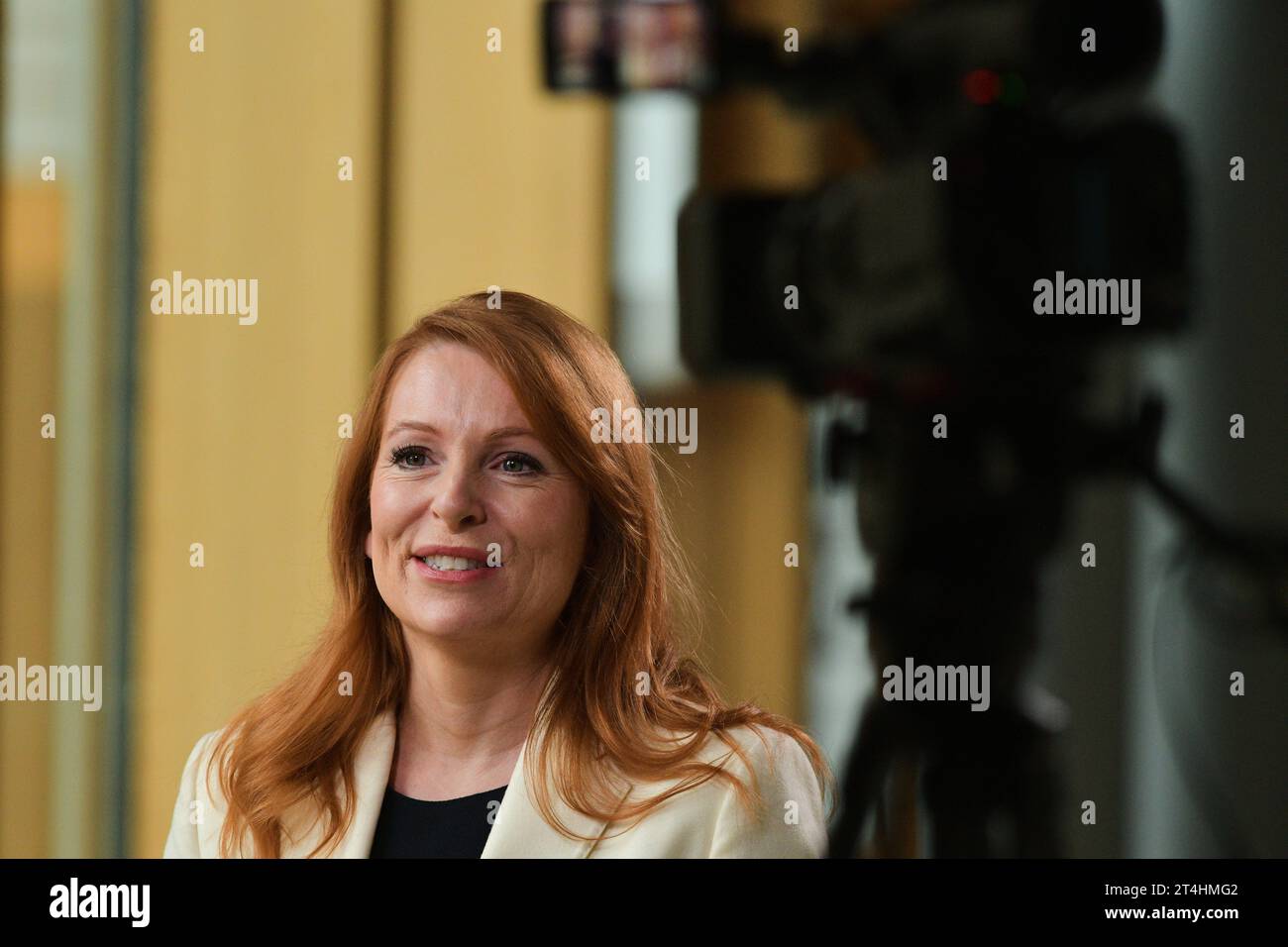 Edinburgh Scotland, UK 31 October 2023. Ash Regan MSP does media ...