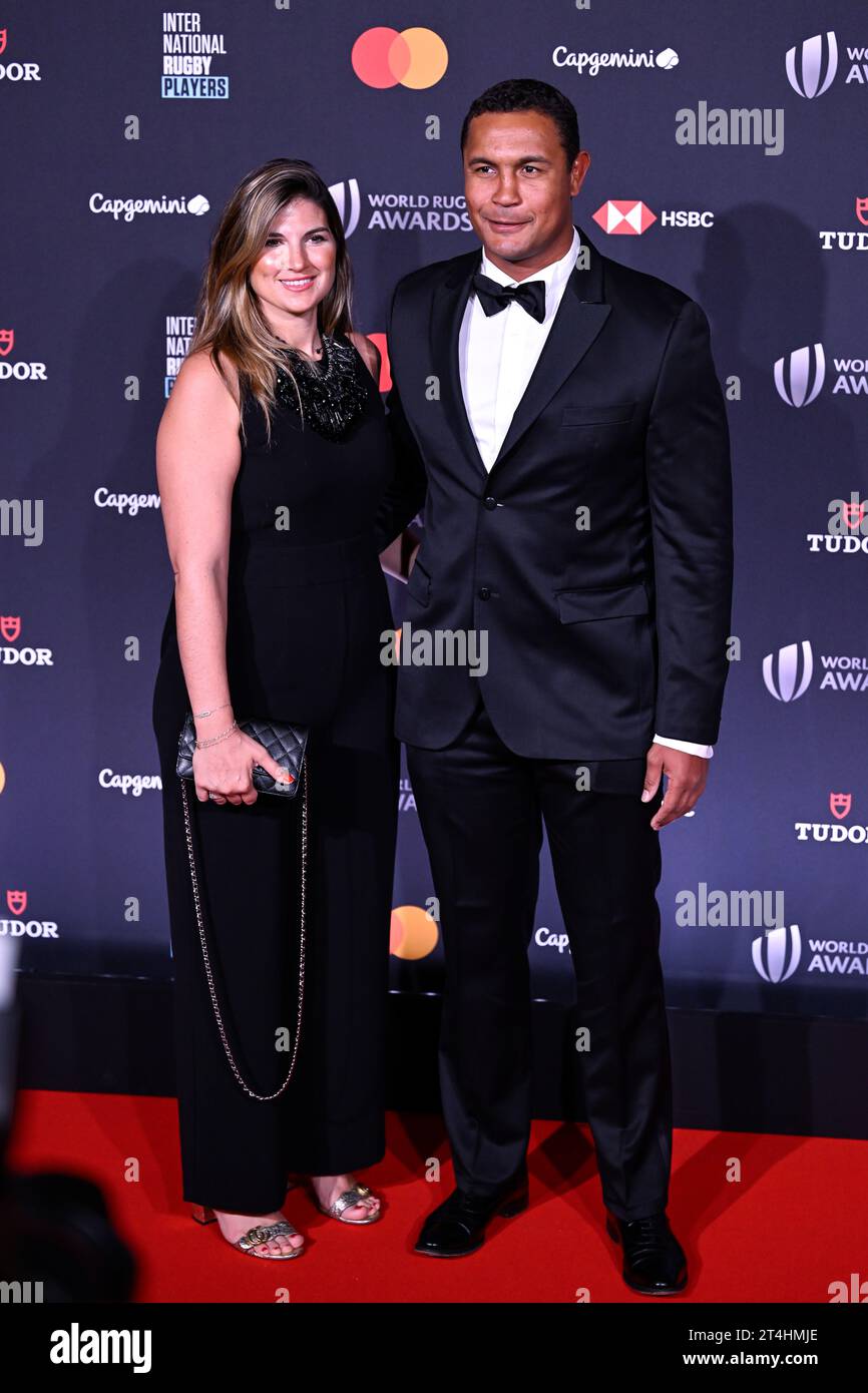Paris, France. 29th Oct, 2023. Thierry Dusautoir and his wife Sofia ...