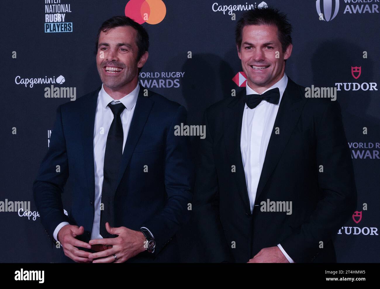 Conrad Smith and RIchie McCaw during the World Rugby Awards 2023 on ...