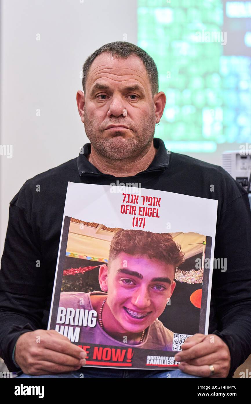 THE HAGUE - Family members and relatives of Israeli hostages speak to ...