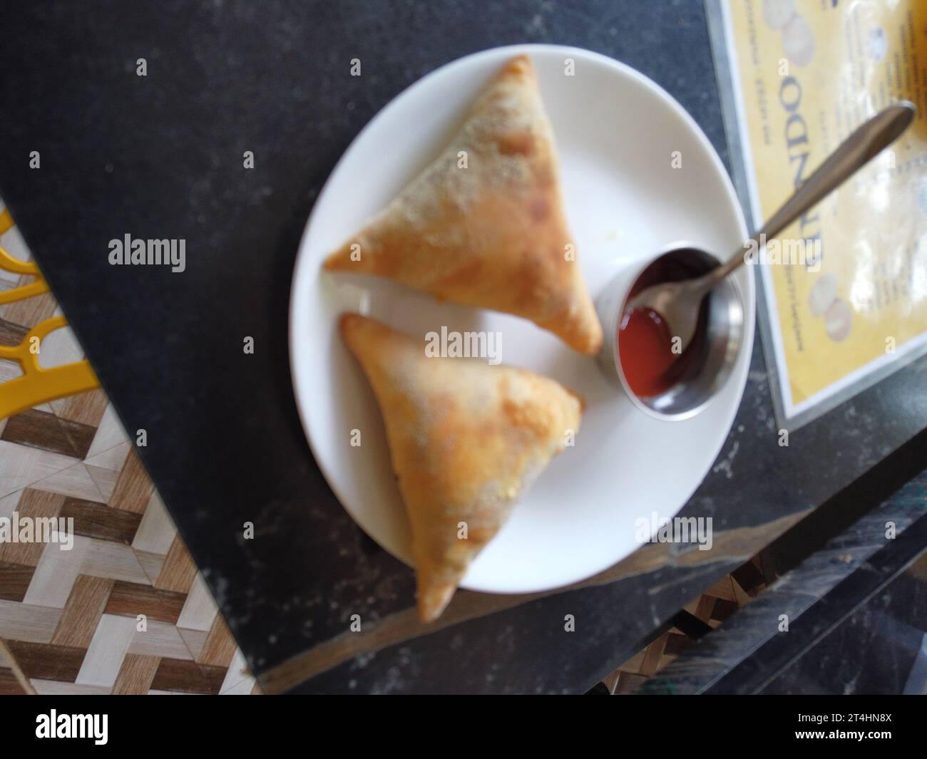 Beef samosa on sale at Unddo Restaurant in Benaulim village in Indian ...