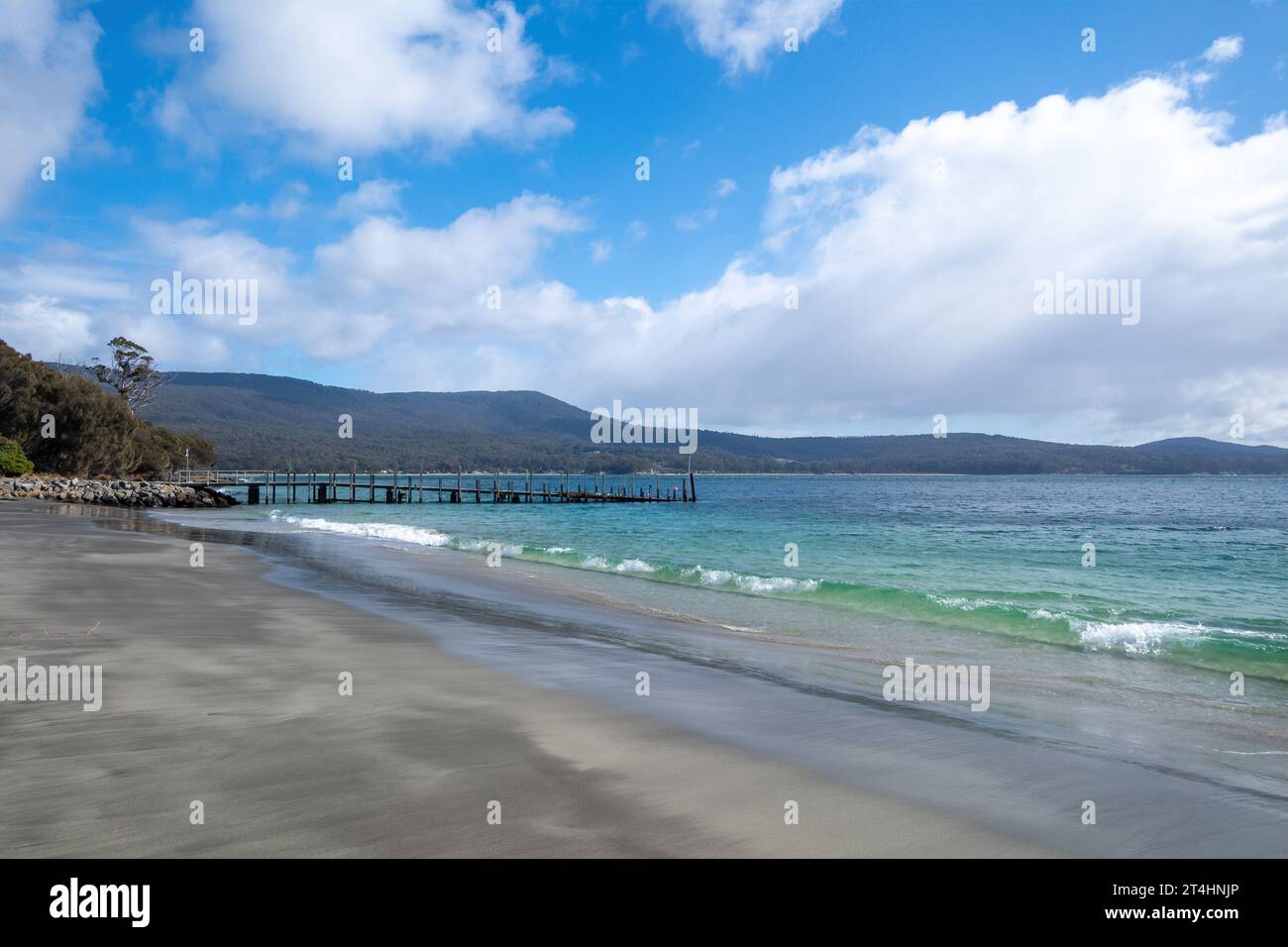 Beach and boat ramp at start of Grass Point Walk Trail, Adventure Bay ...