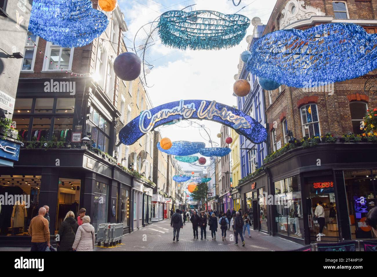 London, UK. 31st October 2023. This year's winter decorations, themed ...