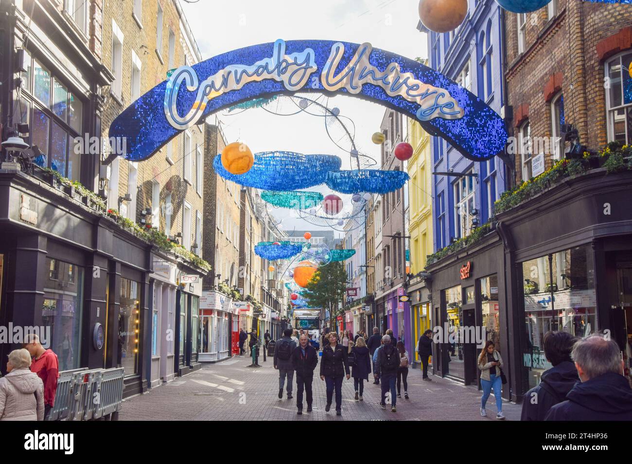 London, UK. 31st October 2023. This year's winter decorations, themed ...