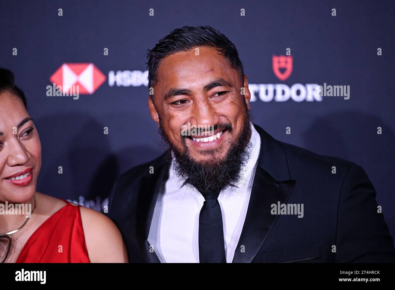 Paris, France. 29th Oct, 2023. Bundee Aki and his wife Kayla Aki during ...