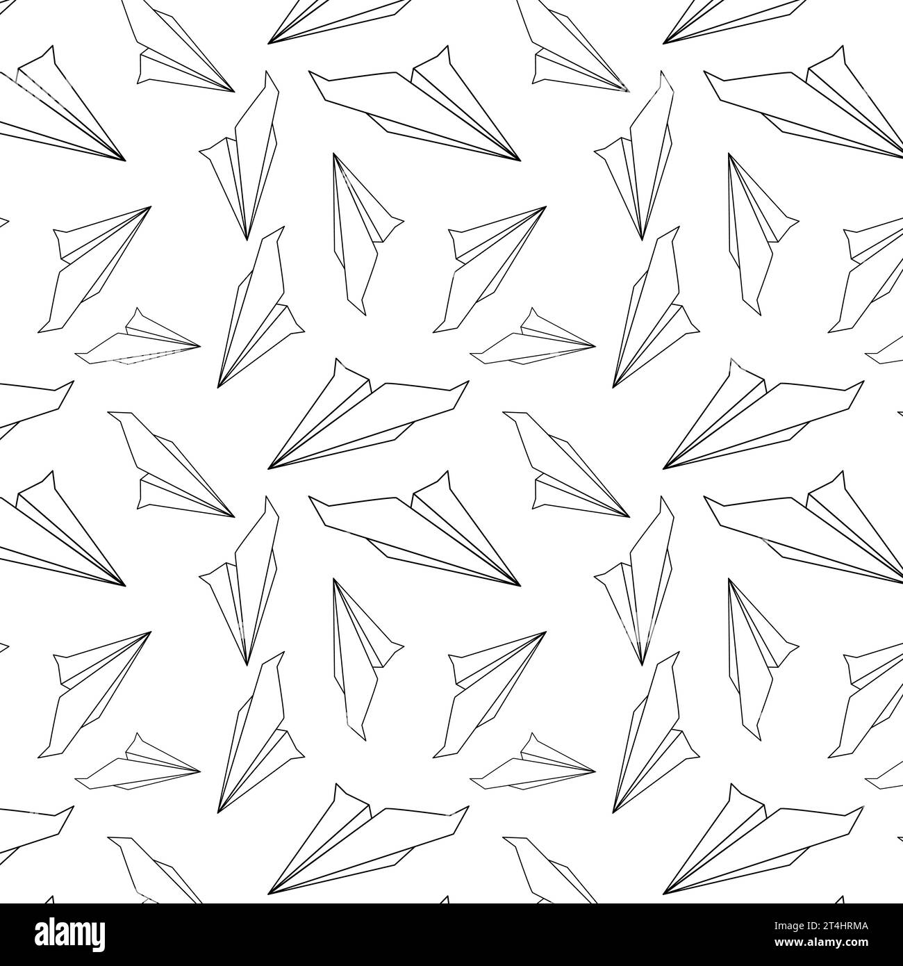 Paper plane pattern, vector graphics, wrapping paper, illustration on a ...