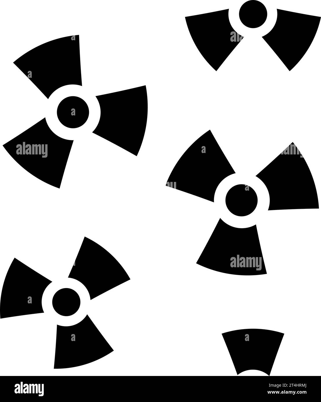 Vector seamless pattern of danger sign isolated on white background ...