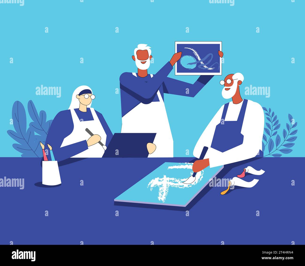 Seniors Having Fun Together Concept Royalty Free Vector Stock Vector Image And Art Alamy