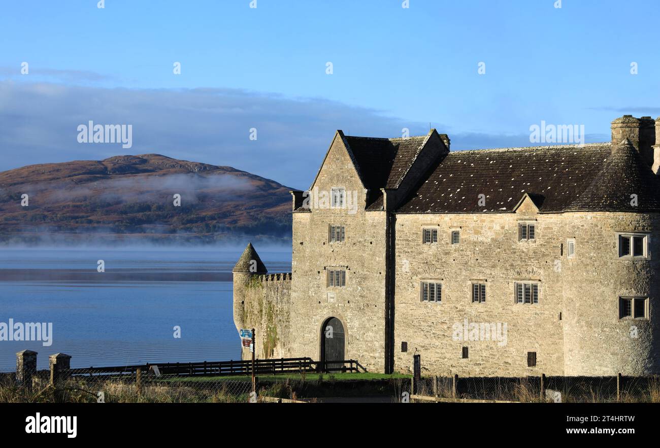 Parke's Castle, a 17th century castle situated at shores of Lough Gill ...