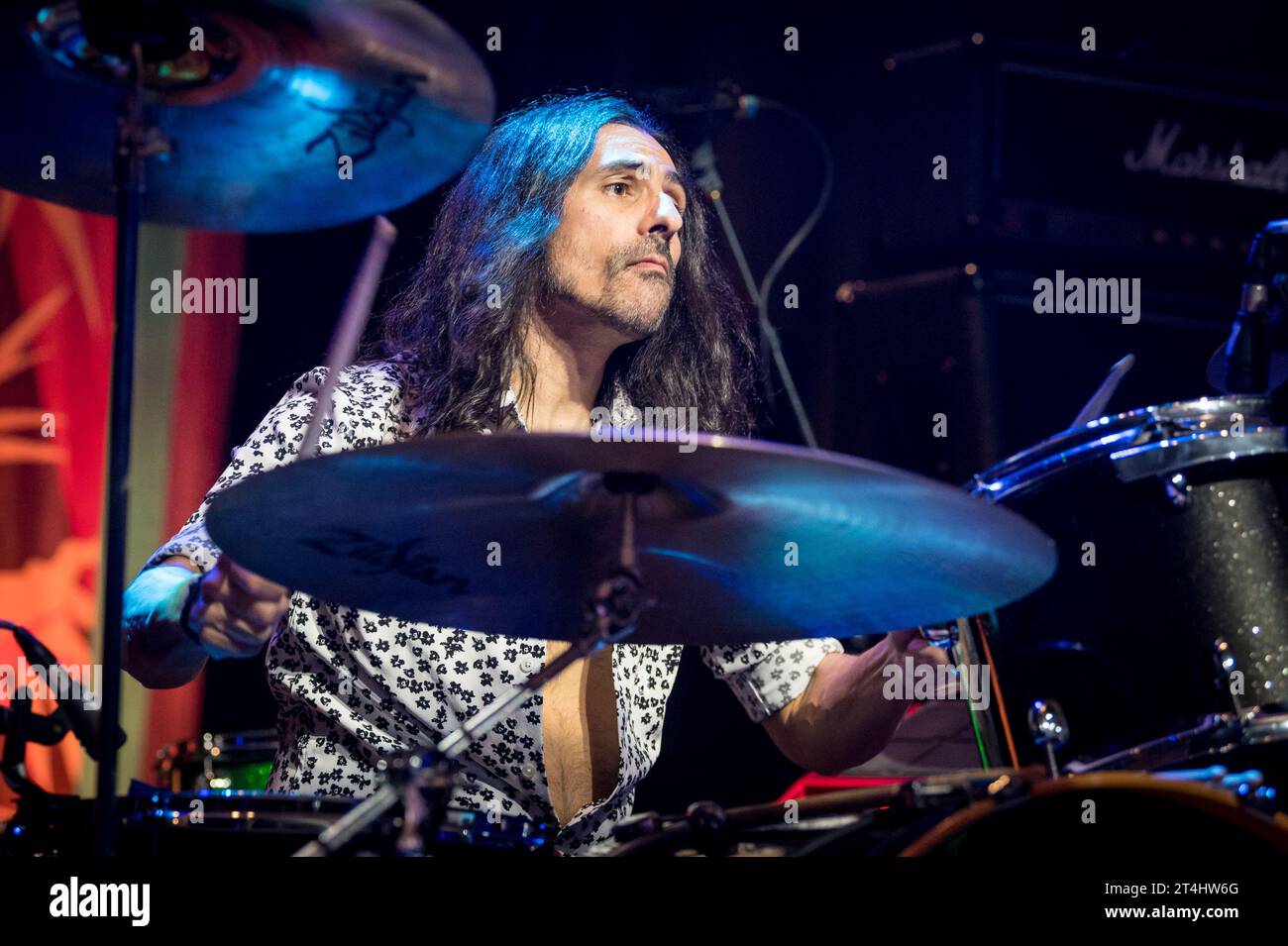 Dave Traina on drums Stock Photo - Alamy
