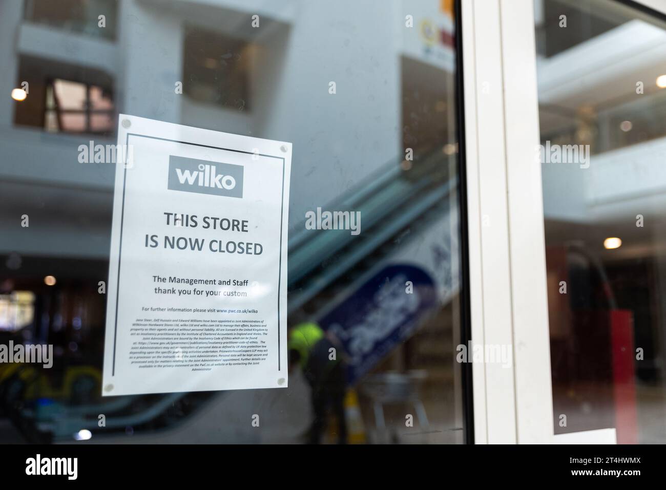 Permanently closed Wilko store in the Victoria shopping centre in ...