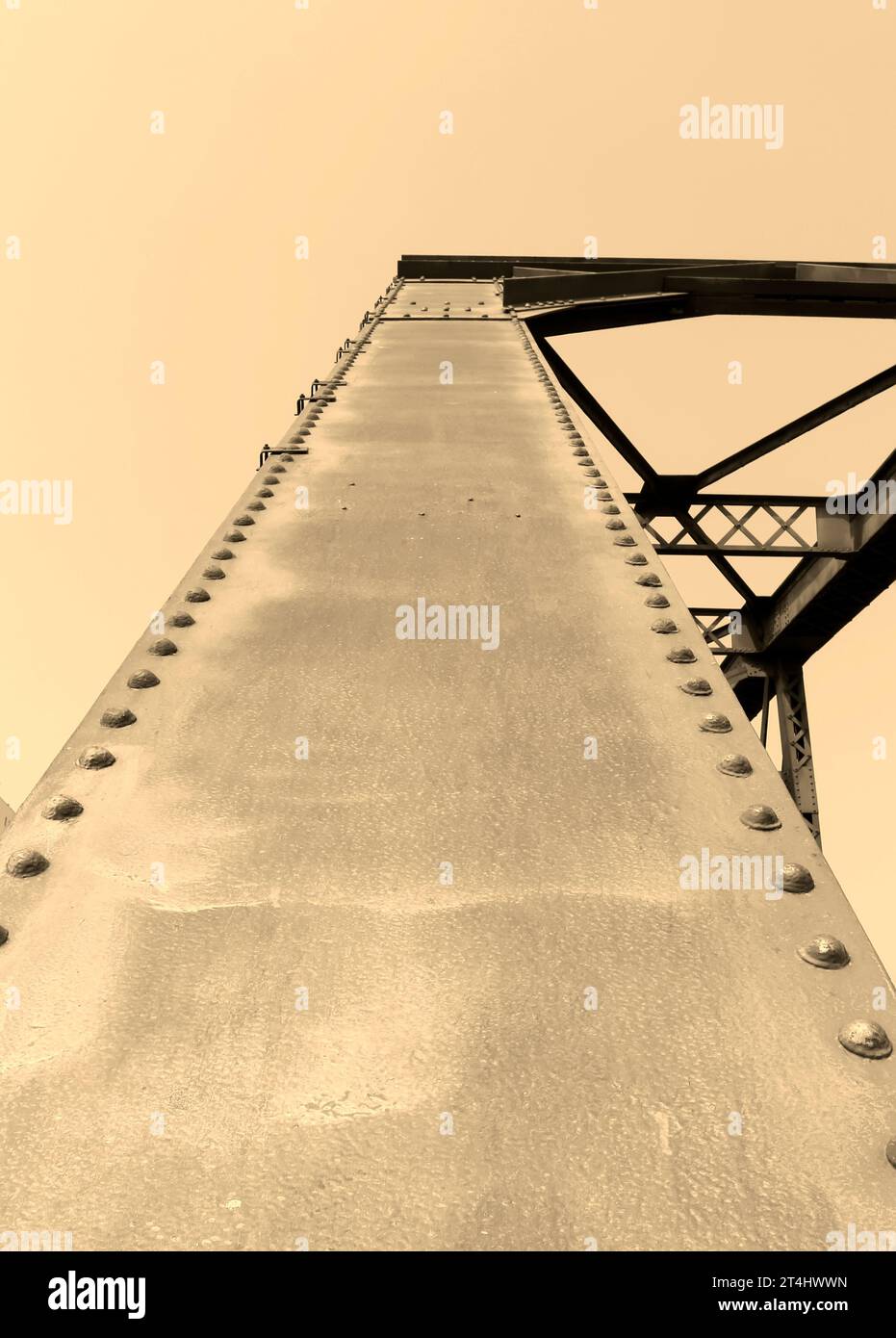 bridge steel plate, closeup of photo Stock Photo - Alamy