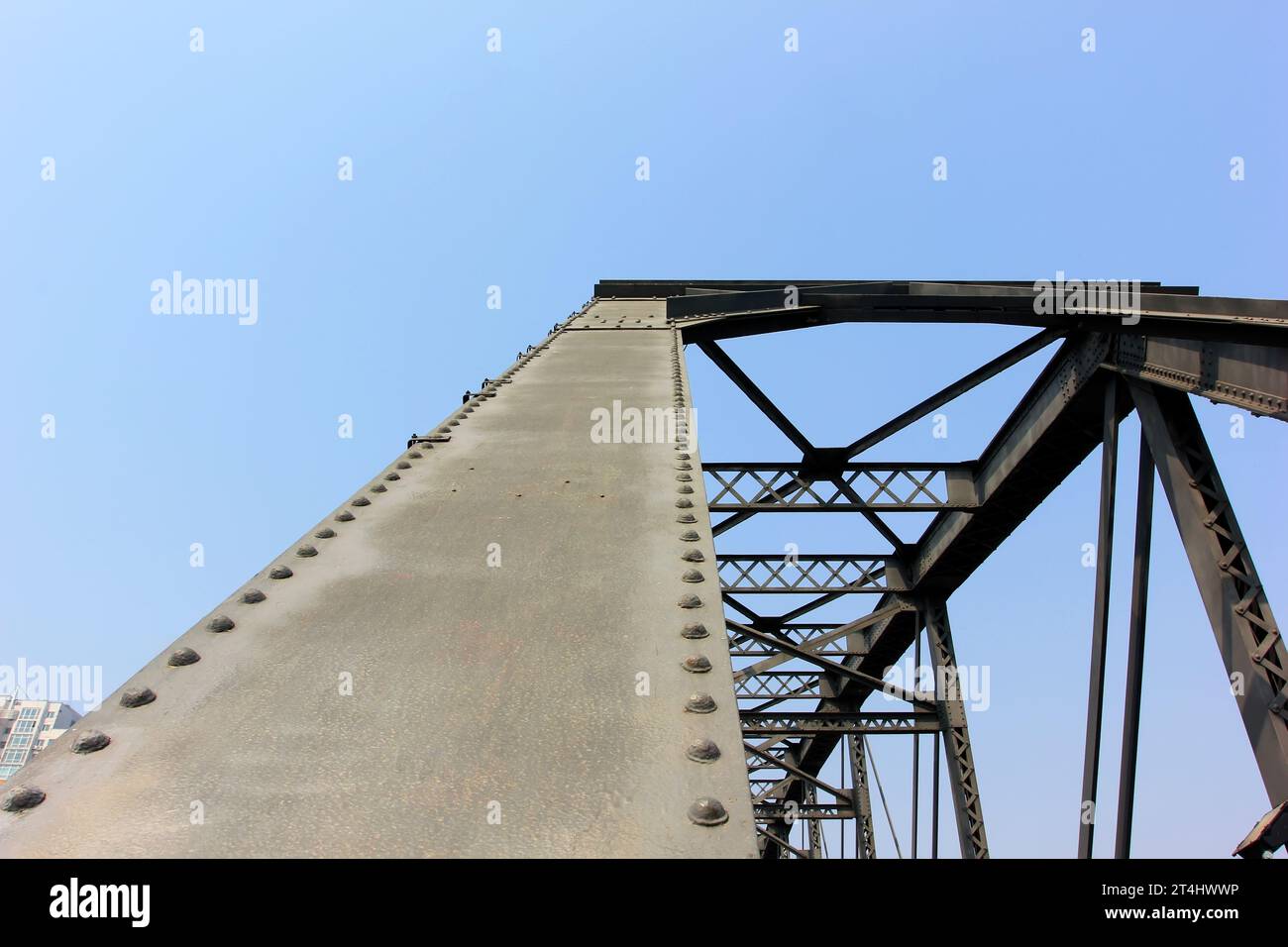 bridge steel plate, closeup of photo Stock Photo - Alamy