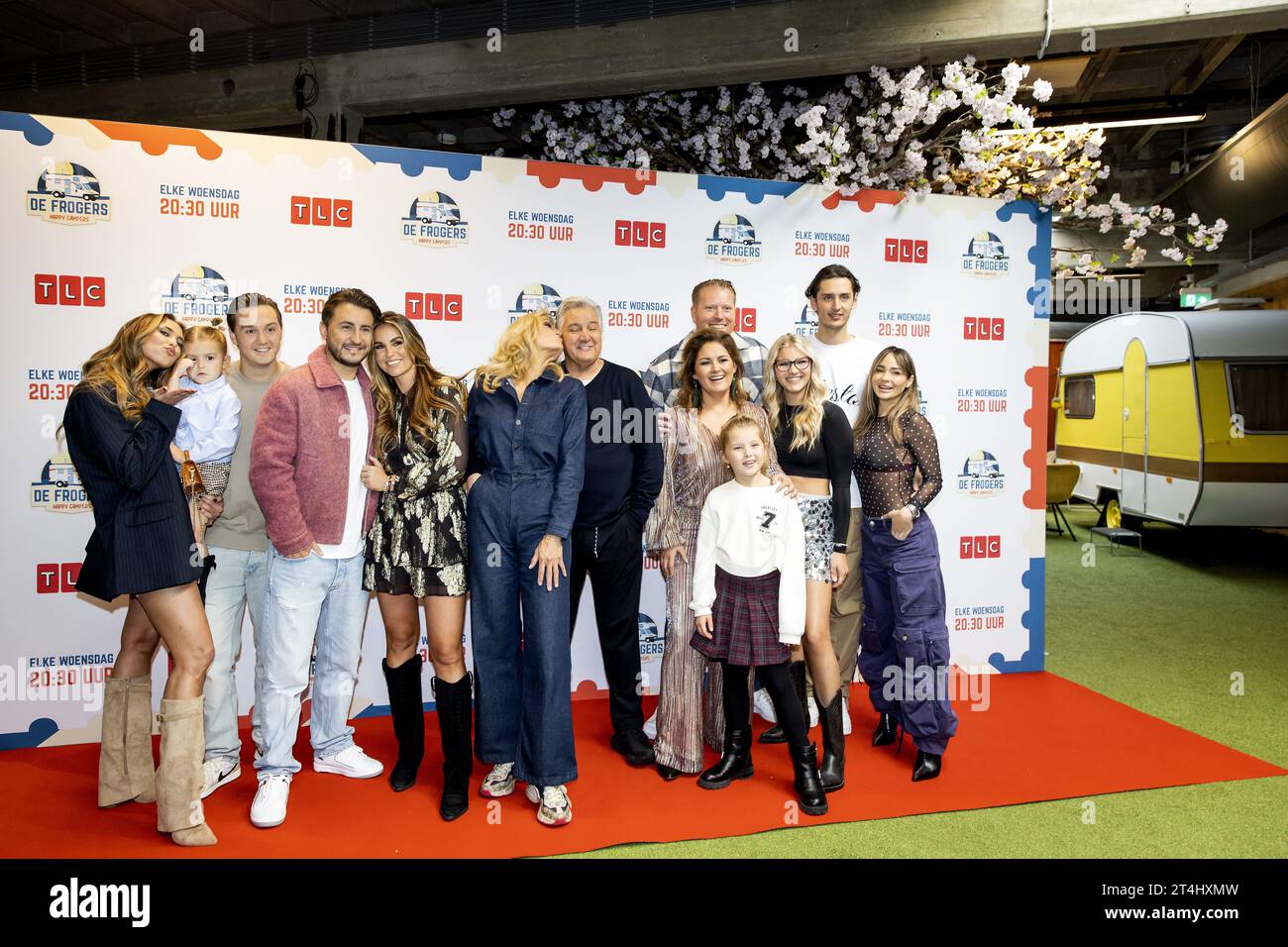 AMSTERDAM - The Froger family prior to the preview of an episode of the ...