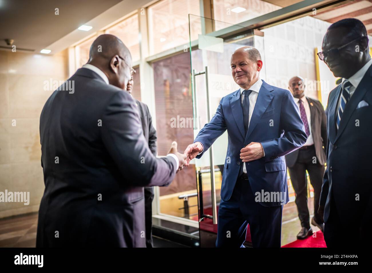 Accra, Ghana. 31st Oct, 2023. German Chancellor Olaf Scholz (SPD, M ...
