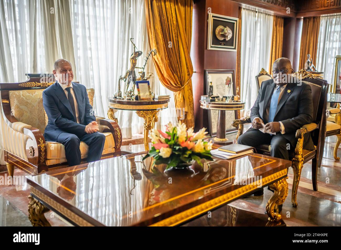 Accra, Ghana. 31st Oct, 2023. German Chancellor Olaf Scholz (SPD), is ...