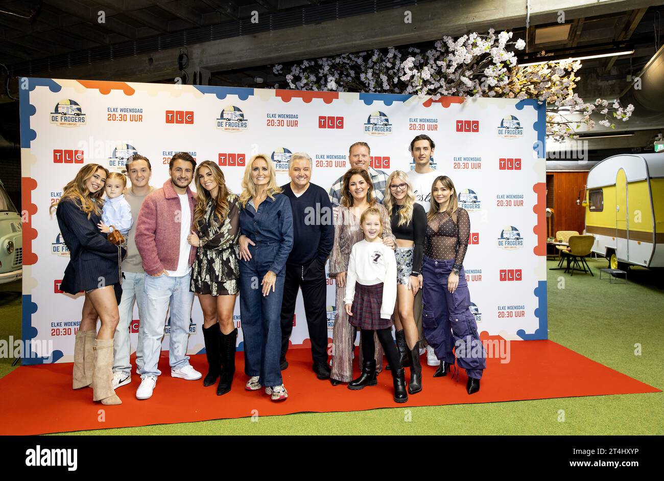 AMSTERDAM - The Froger family prior to the preview of an episode of the ...