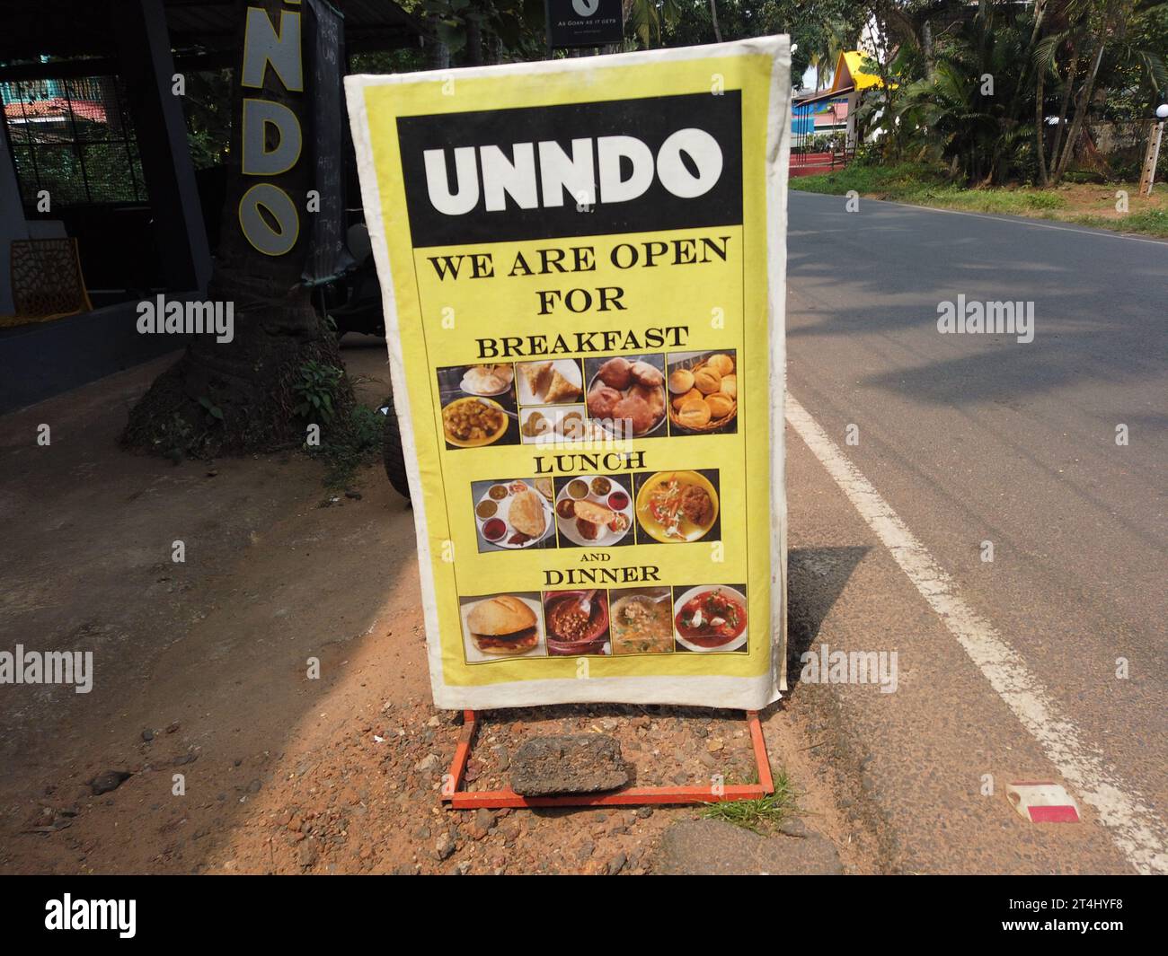 Unndo Restaurant in Benaulim village in Indian state of Goa Stock Photo ...