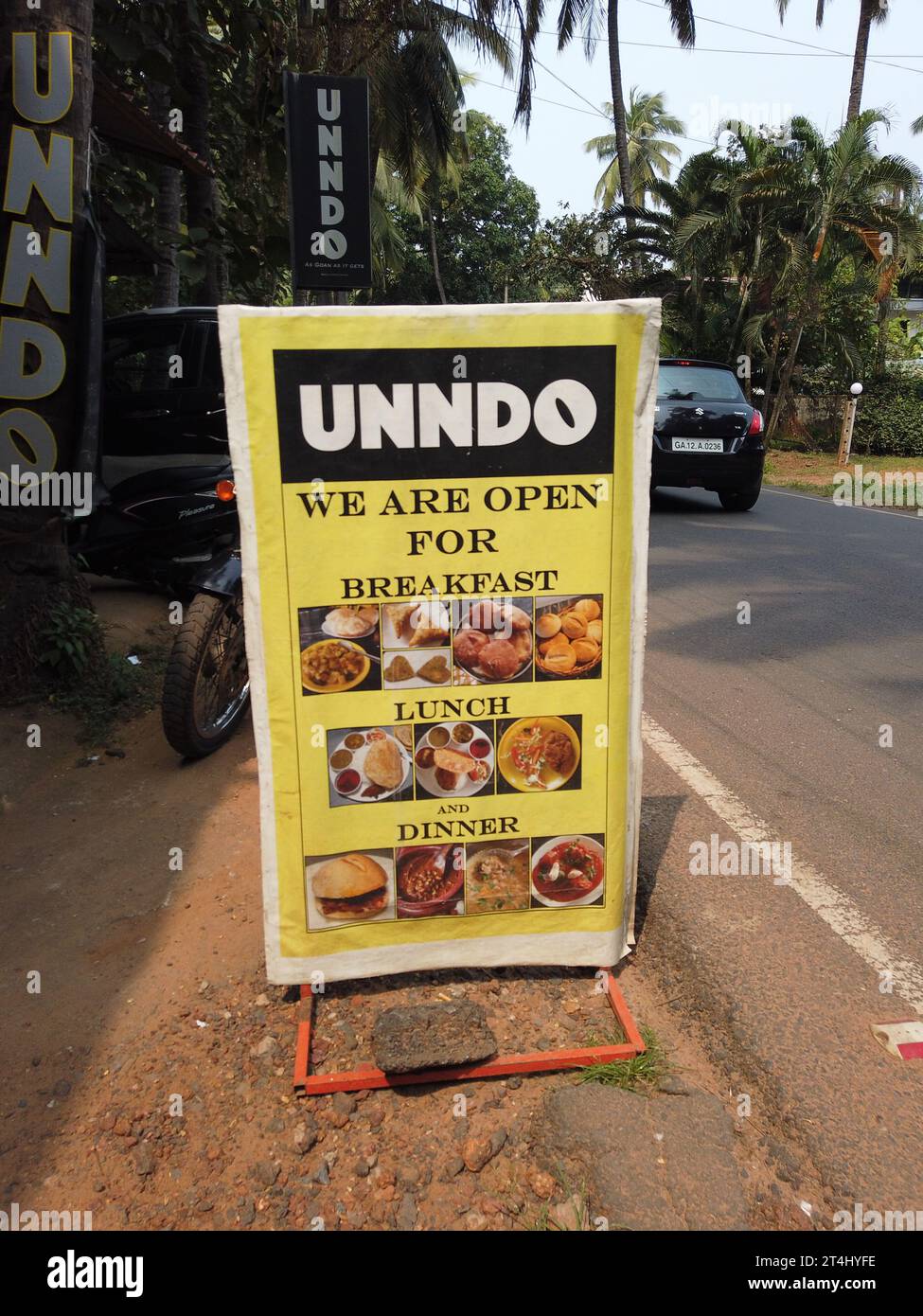 Unndo Restaurant in Benaulim village in Indian state of Goa Stock Photo ...