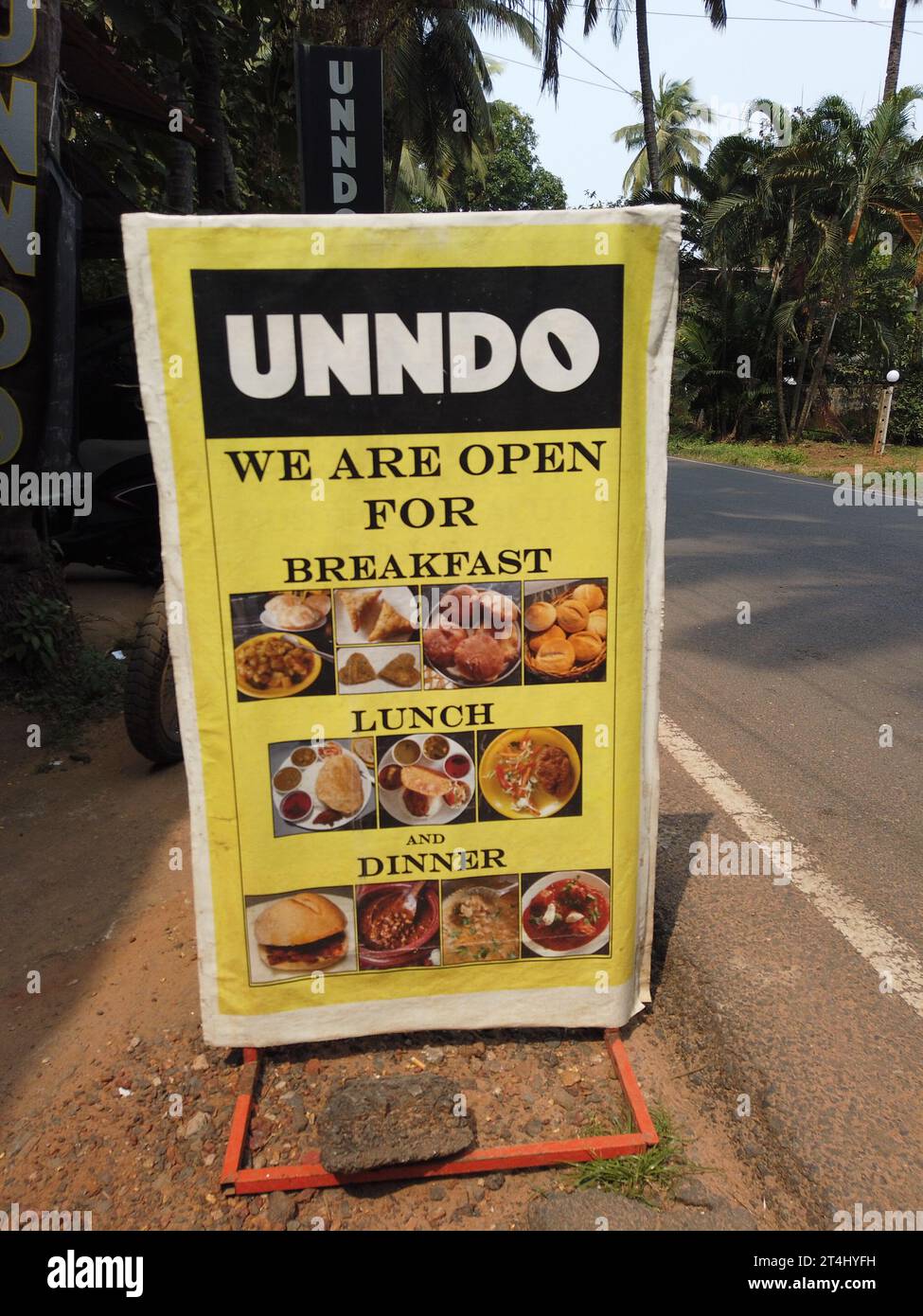 Unndo Restaurant in Benaulim village in Indian state of Goa Stock Photo ...