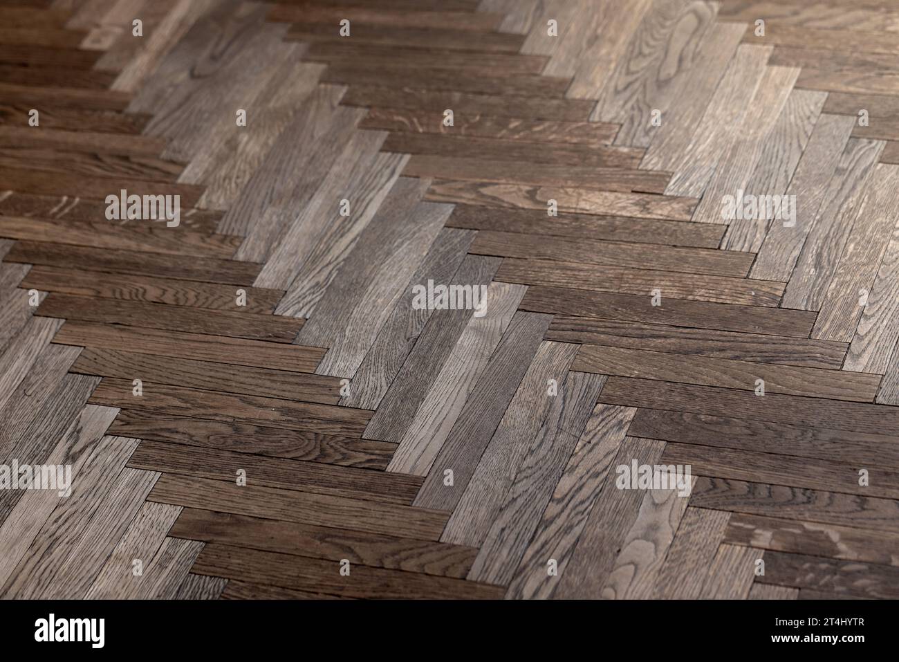 Wooden parquet with classic pattern, oak wood tiling. Background photo ...
