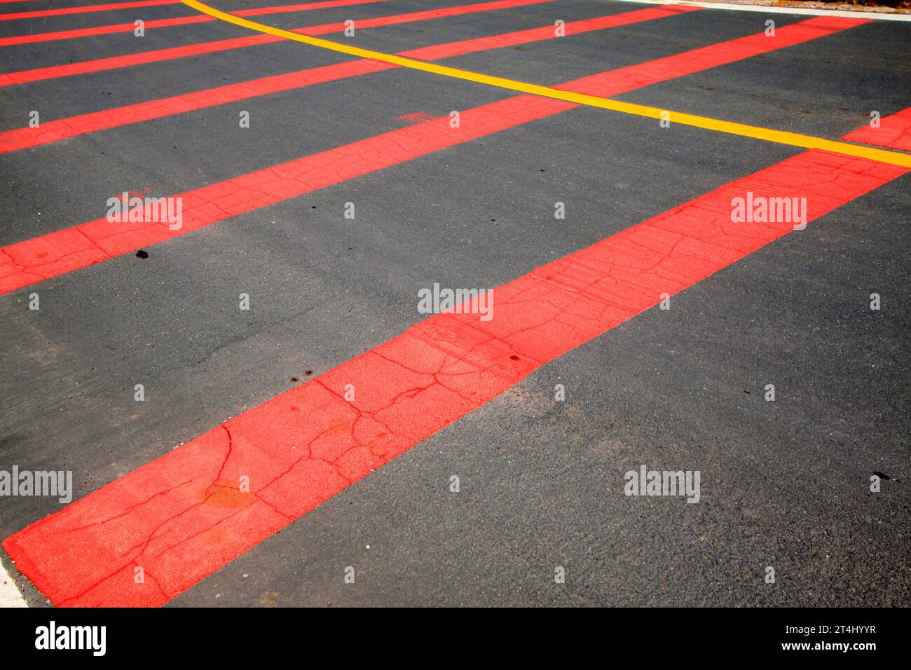 red lines on the road, closeup of photo Stock Photo - Alamy