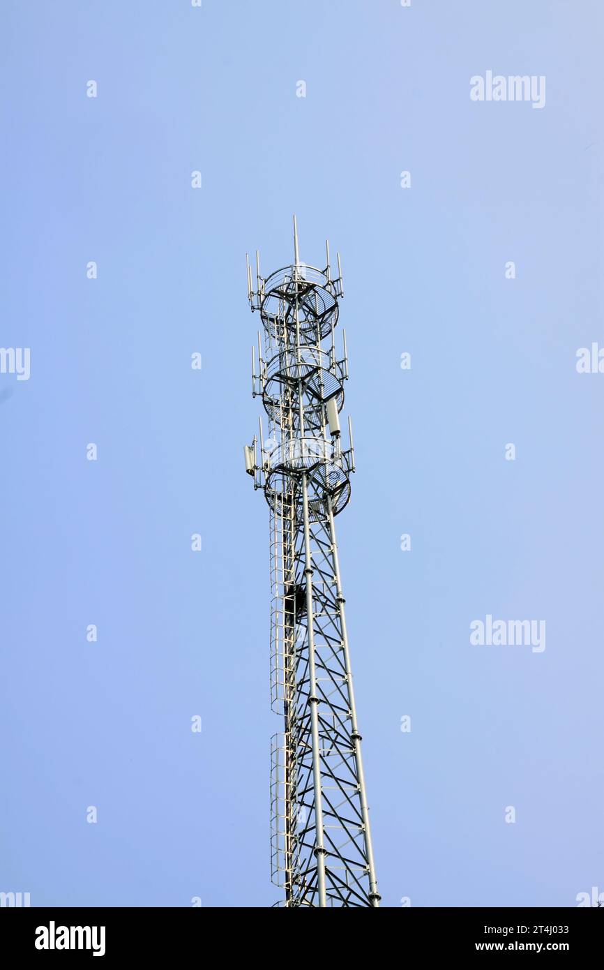 signal launch tower, closeup of photo Stock Photo - Alamy
