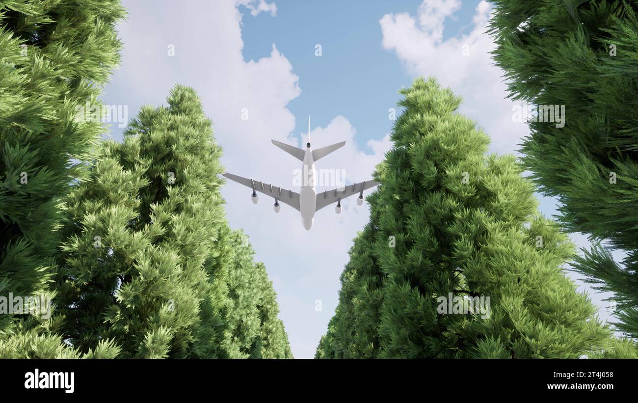 Aerial flying over palm trees hi-res stock photography and images - Alamy