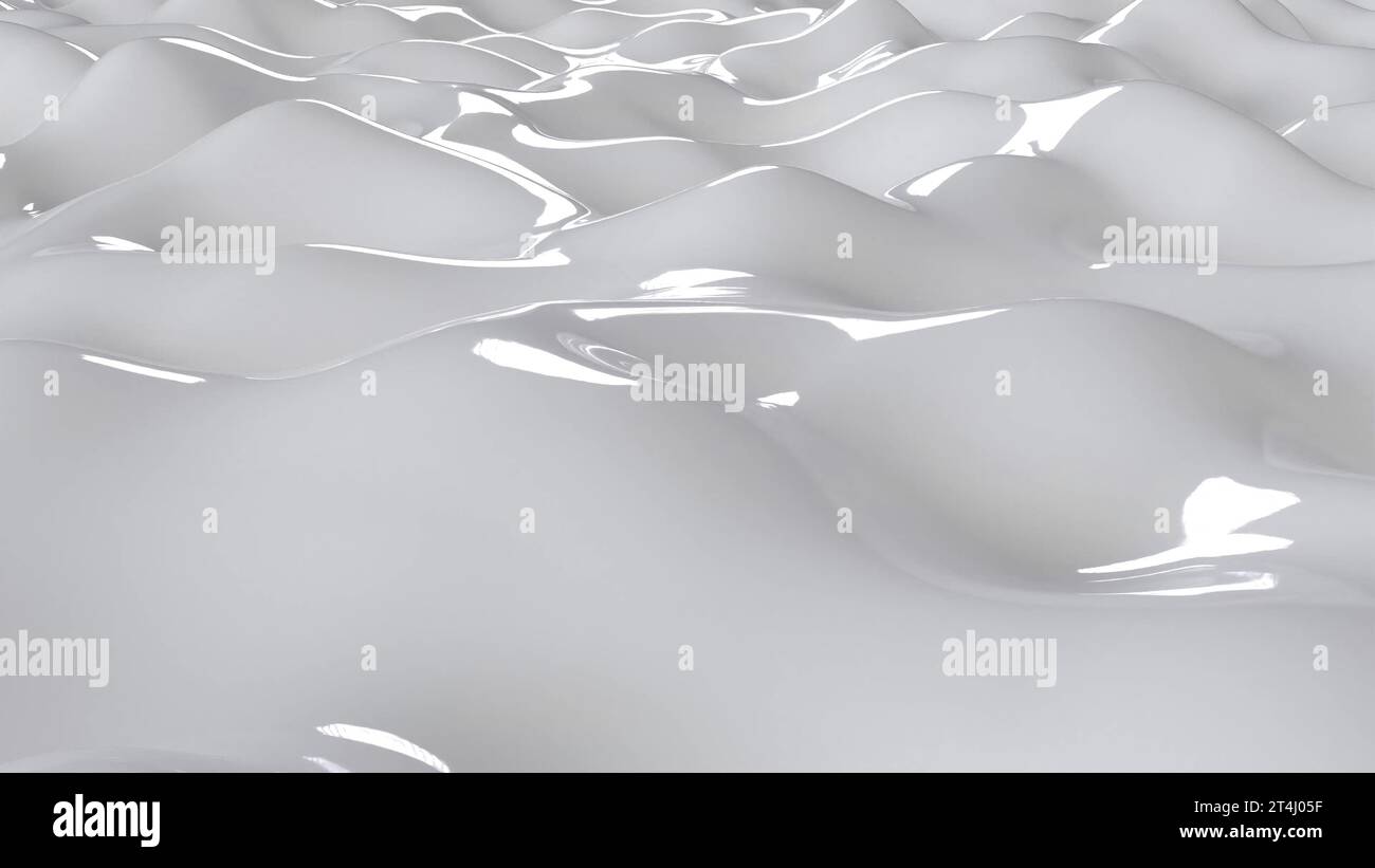 Milk wave white liquid intro 3d render Stock Photo - Alamy