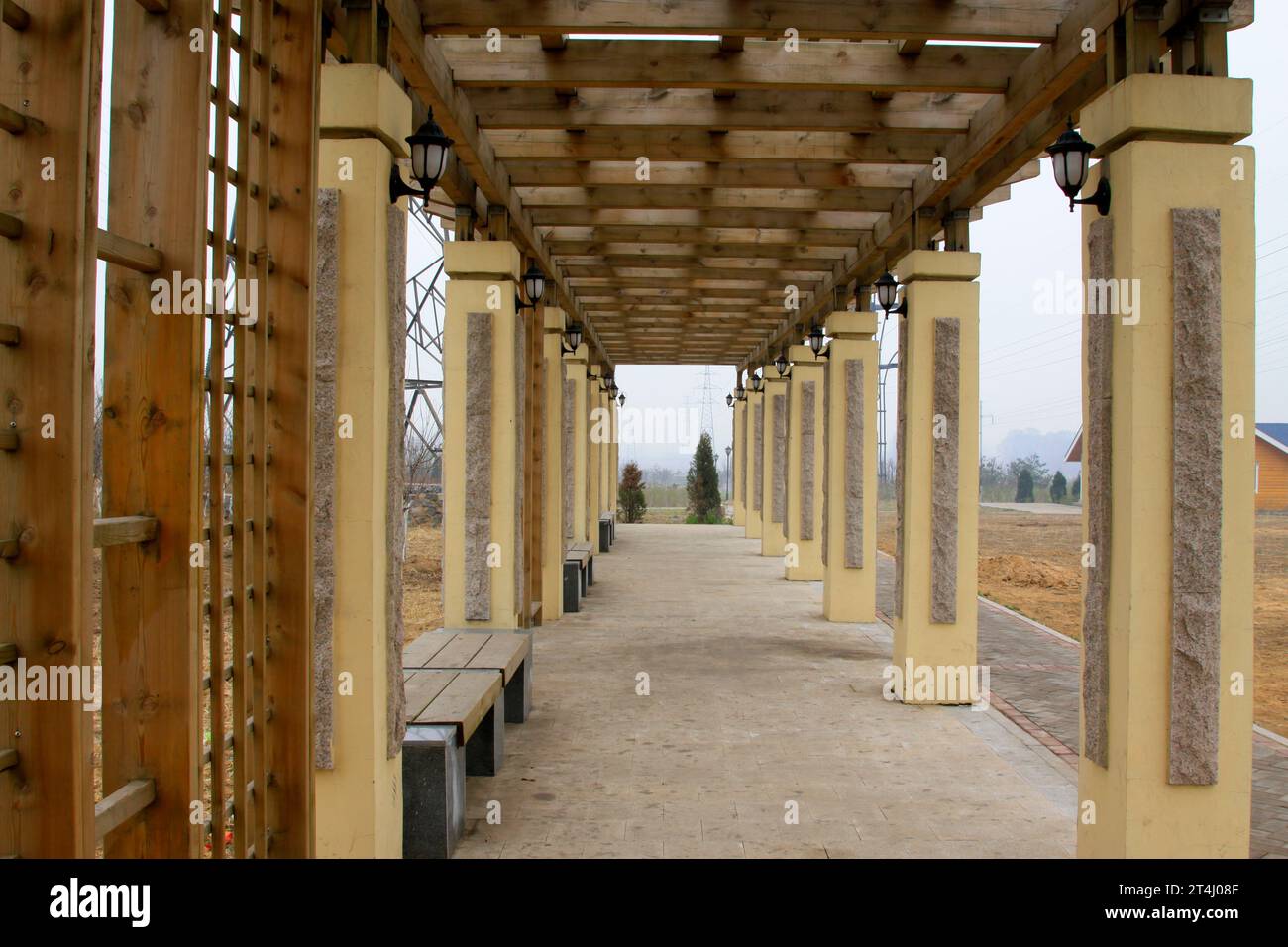 Park Colonnade, closeup of photo Stock Photo - Alamy