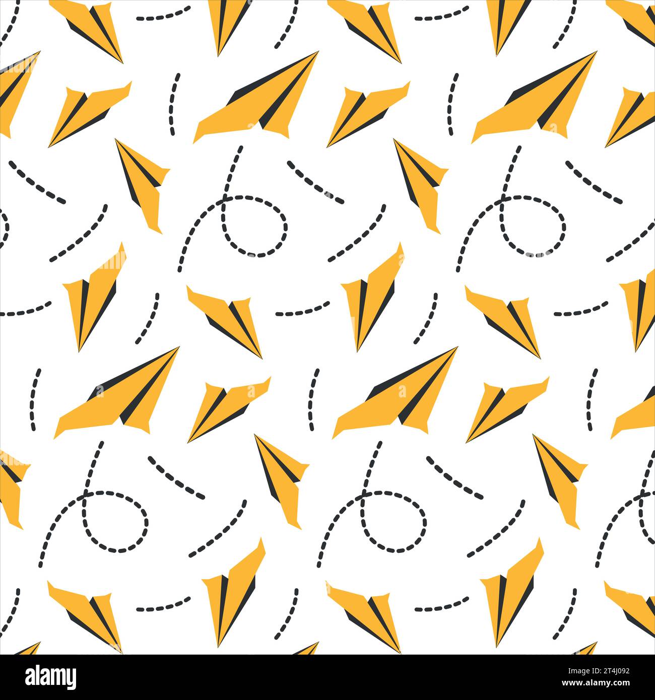Paper plane pattern, vector graphics, wrapping paper, illustration on a ...