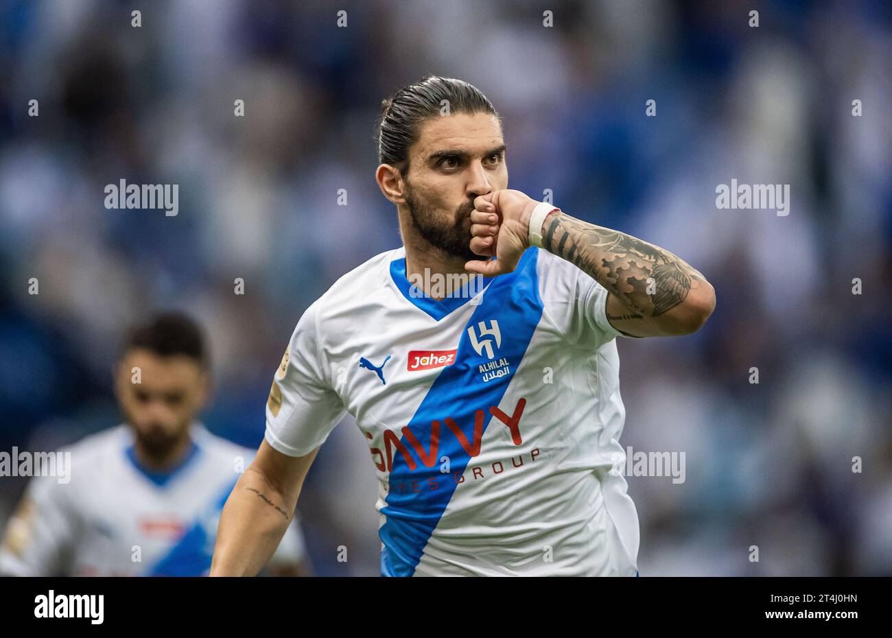 Ruben Neves of Al-Hilal SFC celebrates after scoring during their SAFF ...