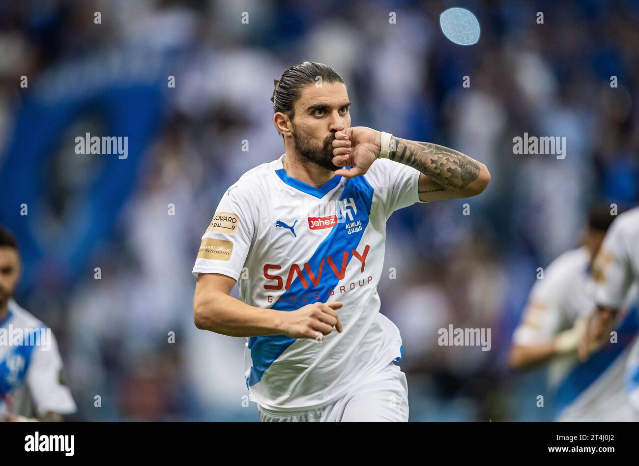 Ruben Neves of Al-Hilal SFC celebrates after scoring during their SAFF ...