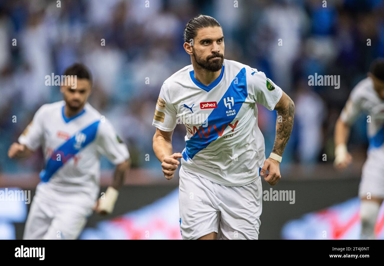 Ruben Neves of Al-Hilal SFC celebrates after scoring during their SAFF ...
