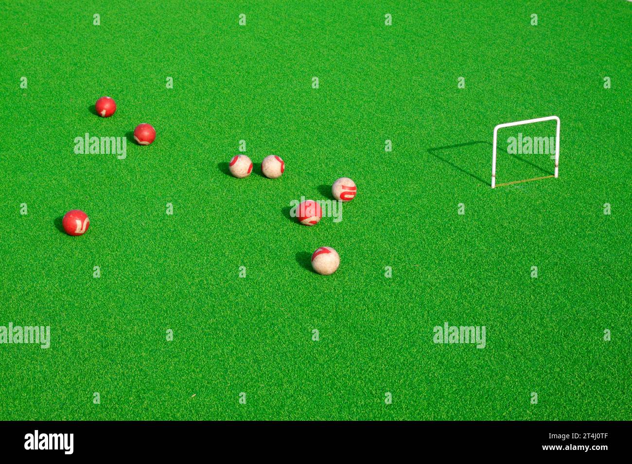 Chinese gate ball site, closeup of photo Stock Photo - Alamy