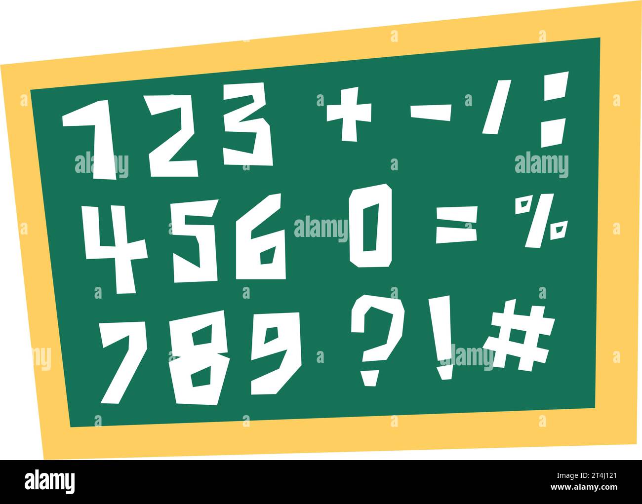 vector illustration , numbers, flat style, minimalism, light, school ...