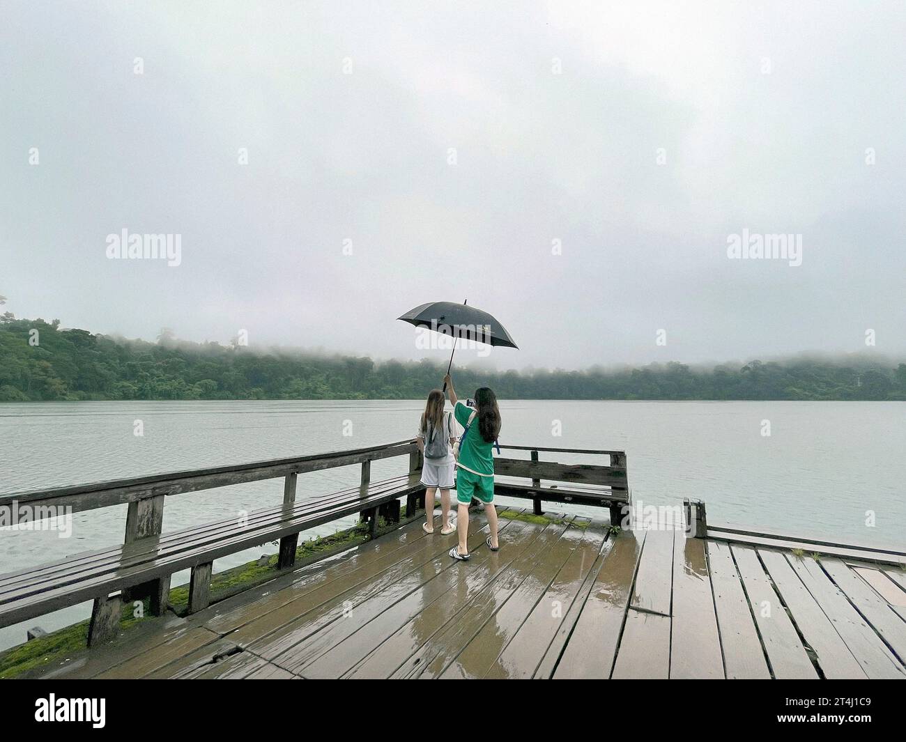 Cambodia, Ratanakiri region, surroundings of Banlung, Yeak Loam lake ...