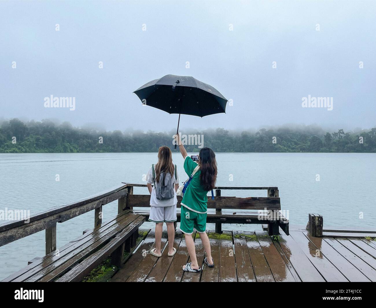 Cambodia, Ratanakiri region, surroundings of Banlung, Yeak Loam lake ...