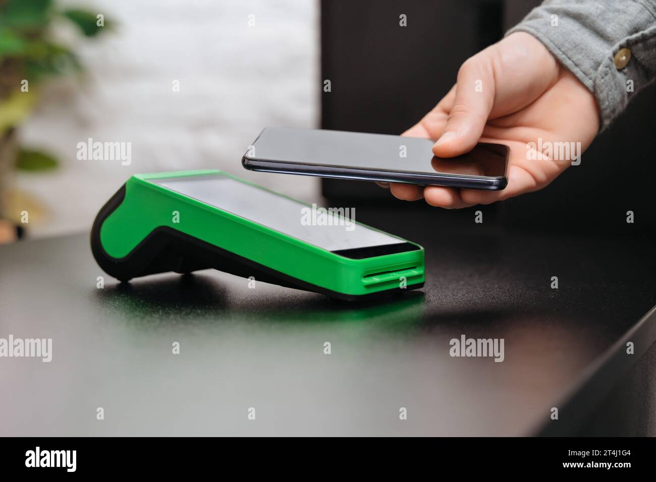 Mans hand making contactless hi-res stock photography and images - Alamy