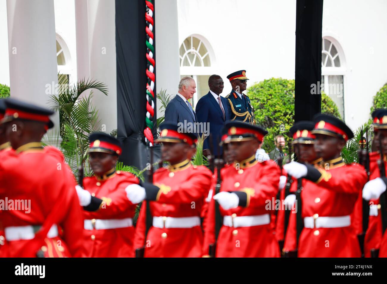 Nairobi, Kenya. 31st Oct, 2023. (L-R) King Charles III, Kenya's ...