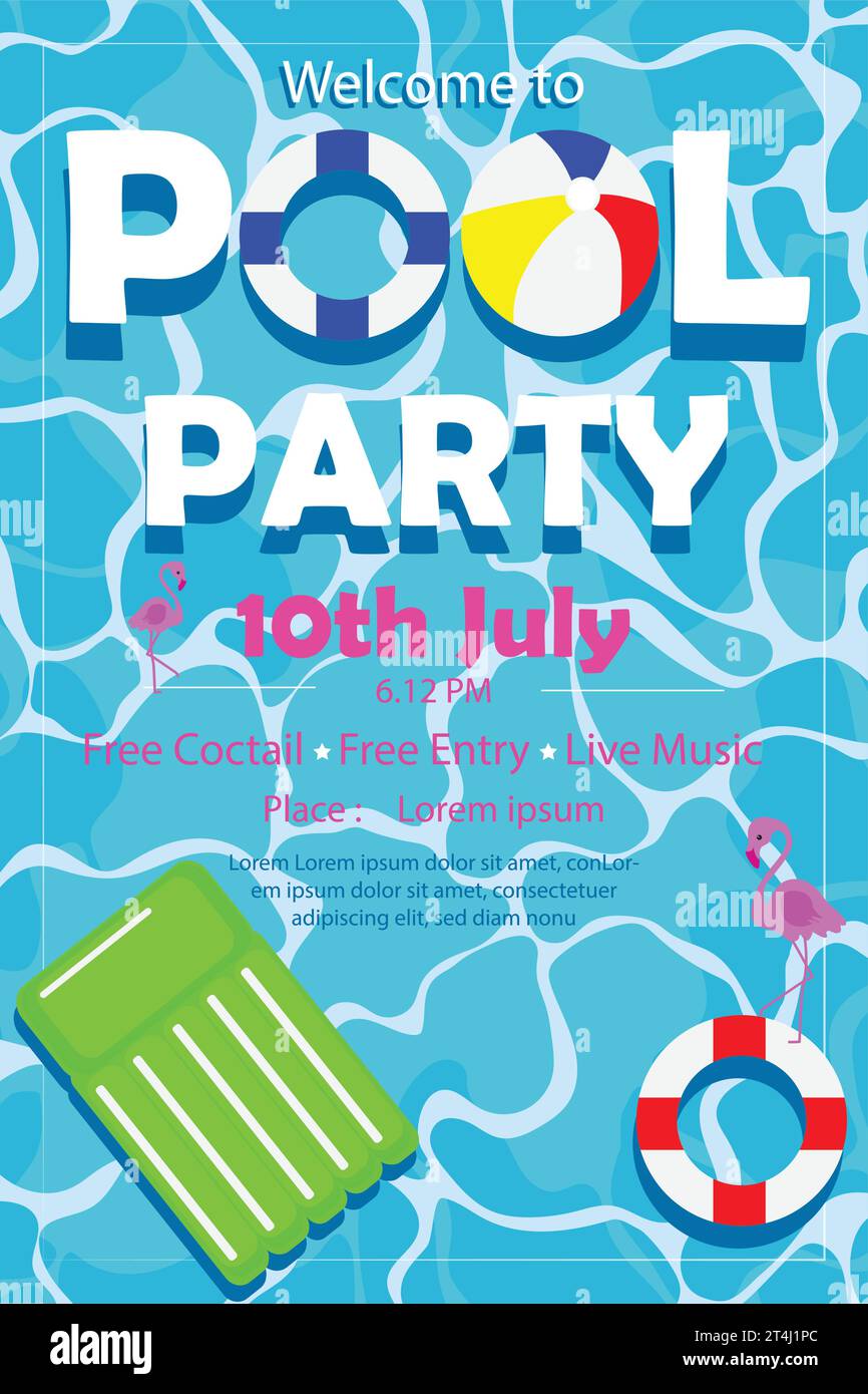 Amazing pool background Stock Vector Images - Alamy