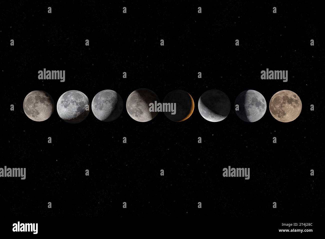 Different moon phases of the October moon 2023 over Ottawa, Canada ...