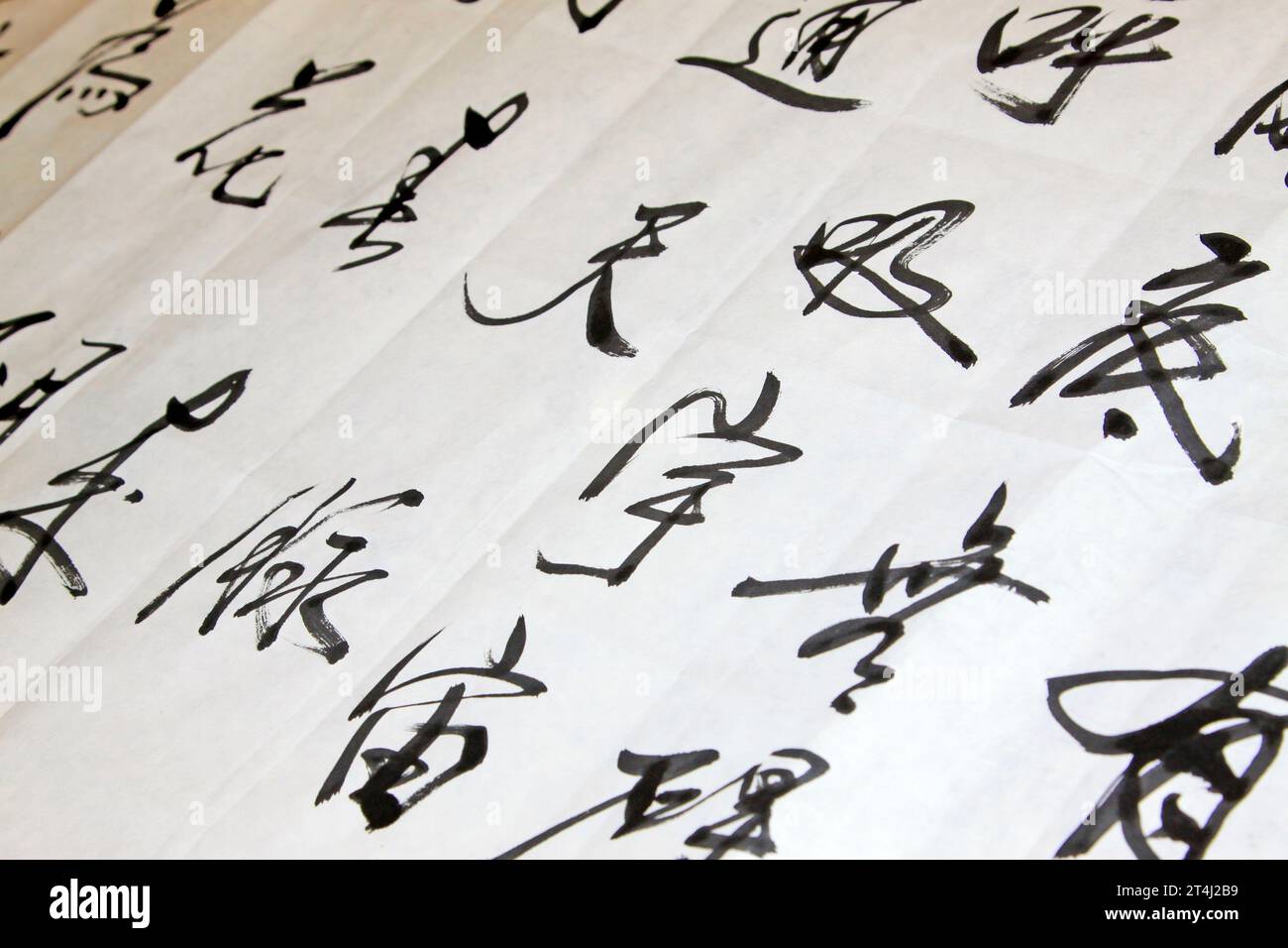 Traditional Chinese calligraphy features, closeup of photo Stock Photo ...