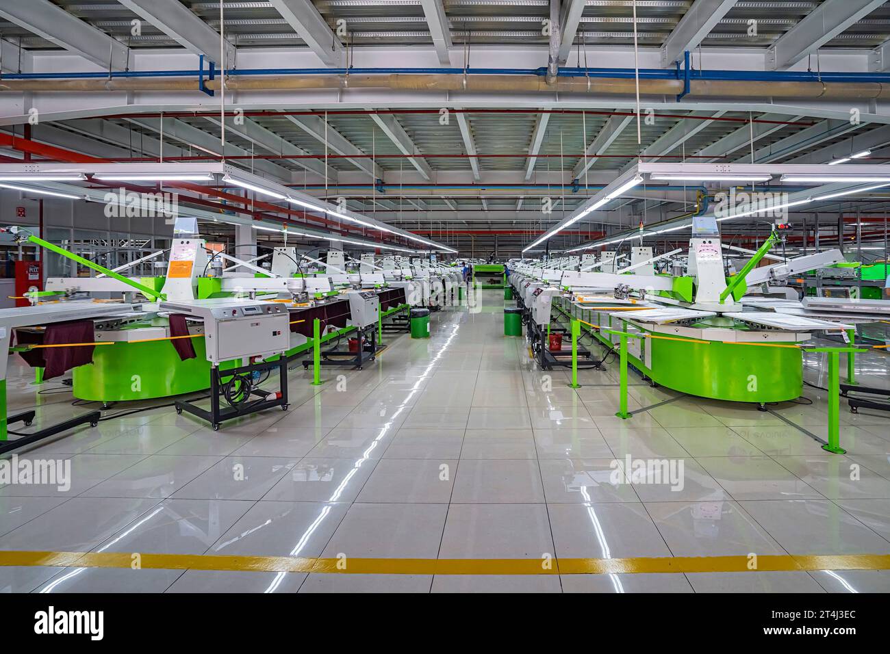 Printing area in textile factory in industrial zone in Ho Chi Minh City ...