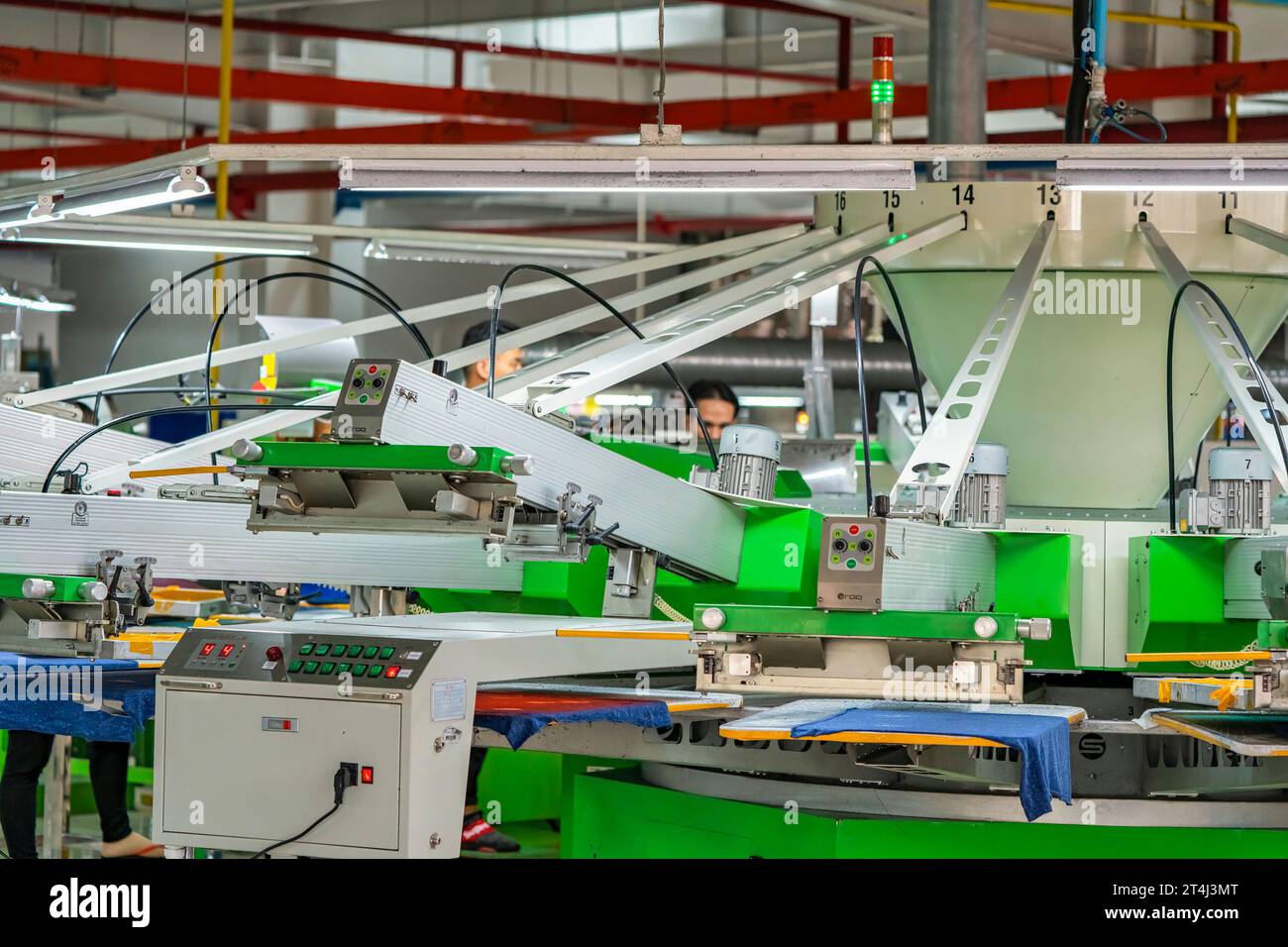 Printing area in textile factory in industrial zone in Ho Chi Minh City ...