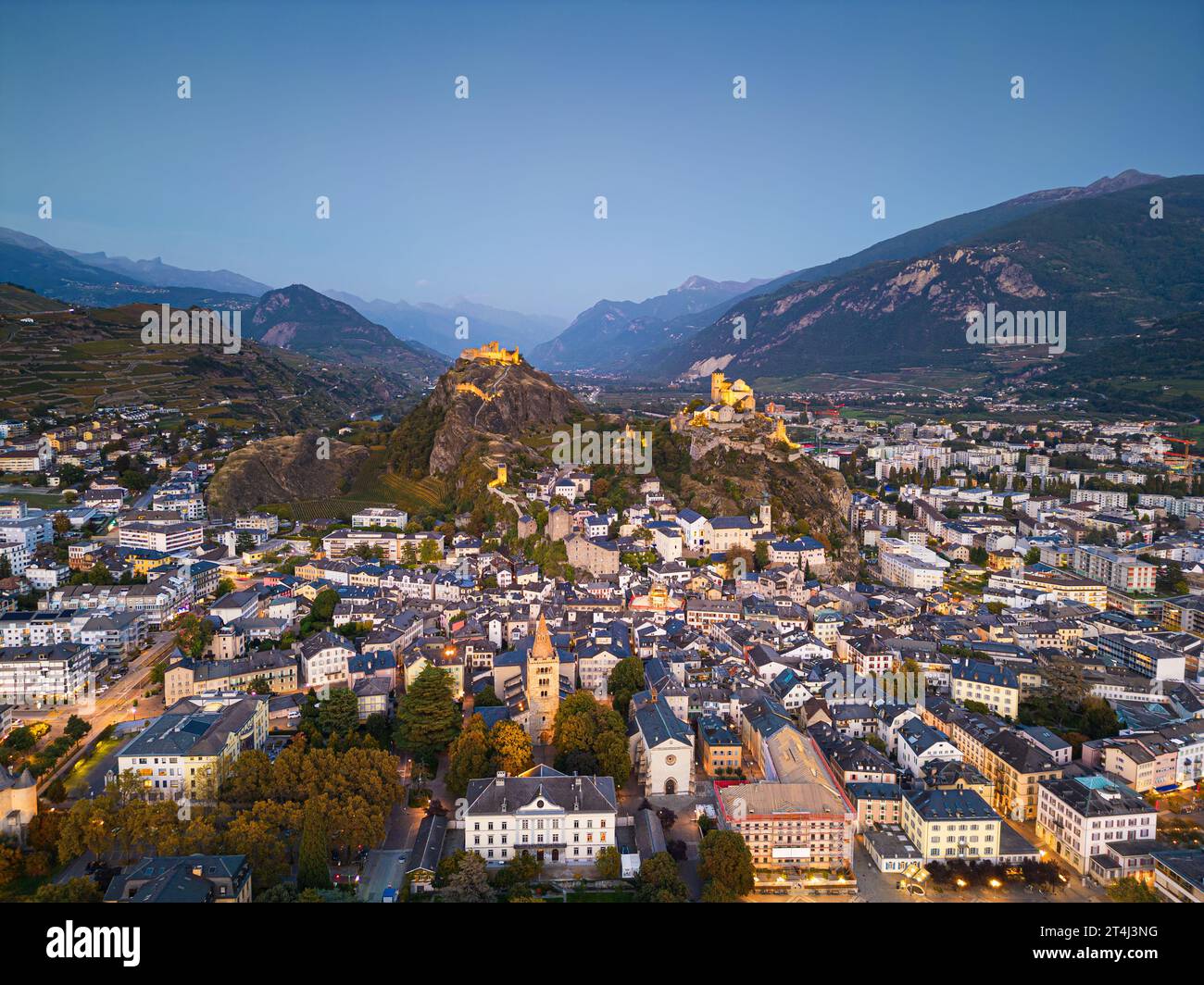 Switzerland valais sion tourbillon castle hi-res stock photography and ...