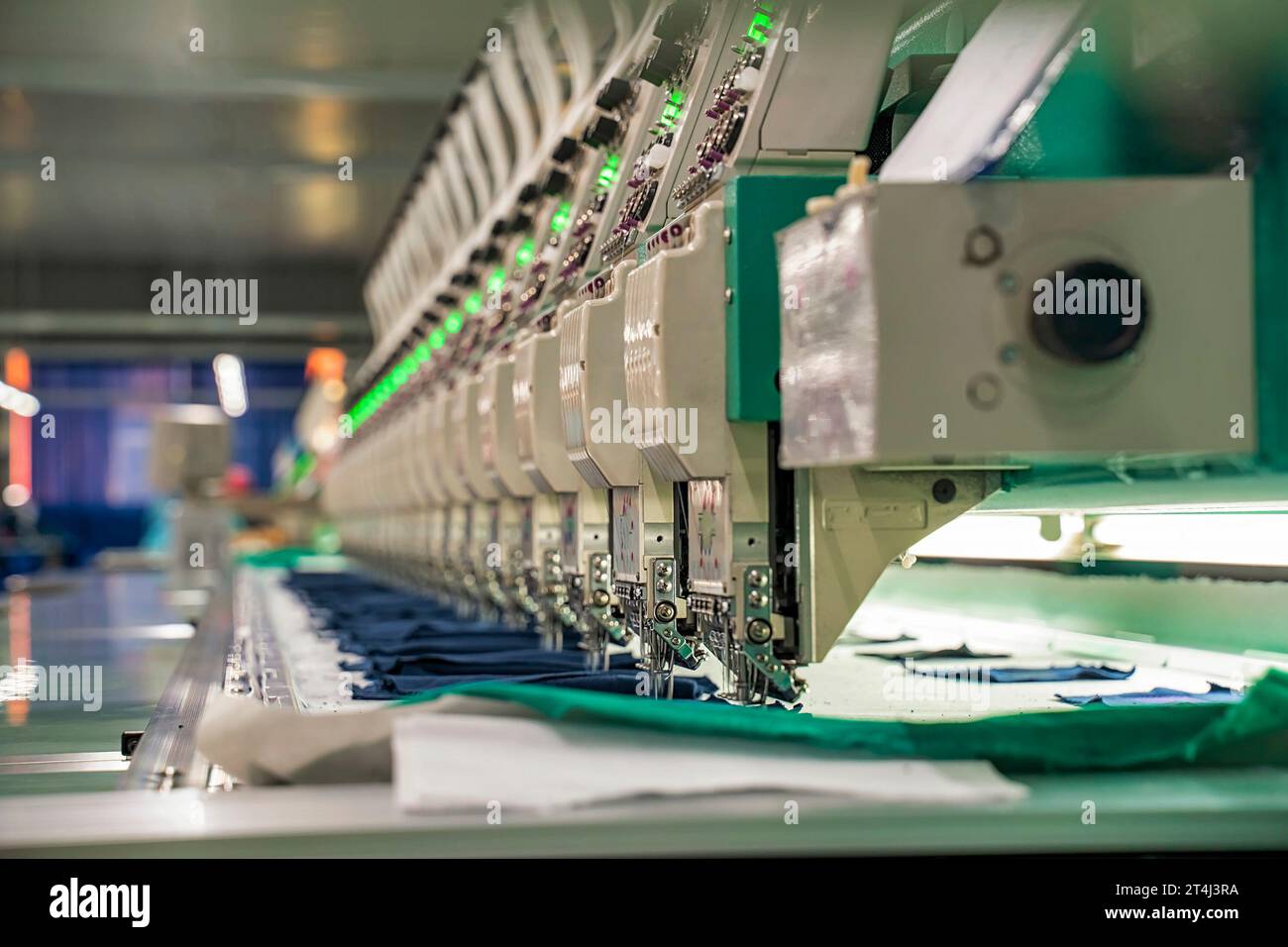 Embroidery area in textile factory in industrial zone in Ho Chi Minh ...